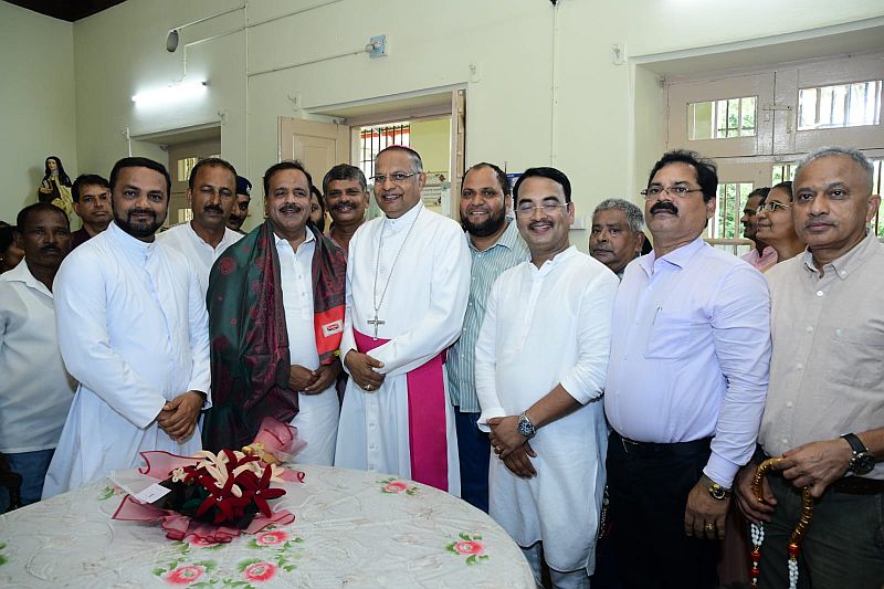 Newly Appointed Health Minister U.T. Khader Seeks Blessings from Bishop ...